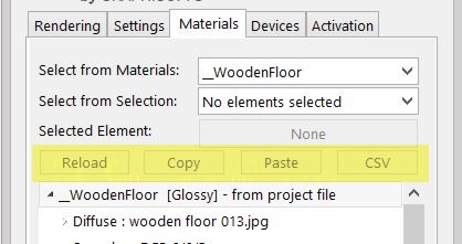 Material Tab Controls